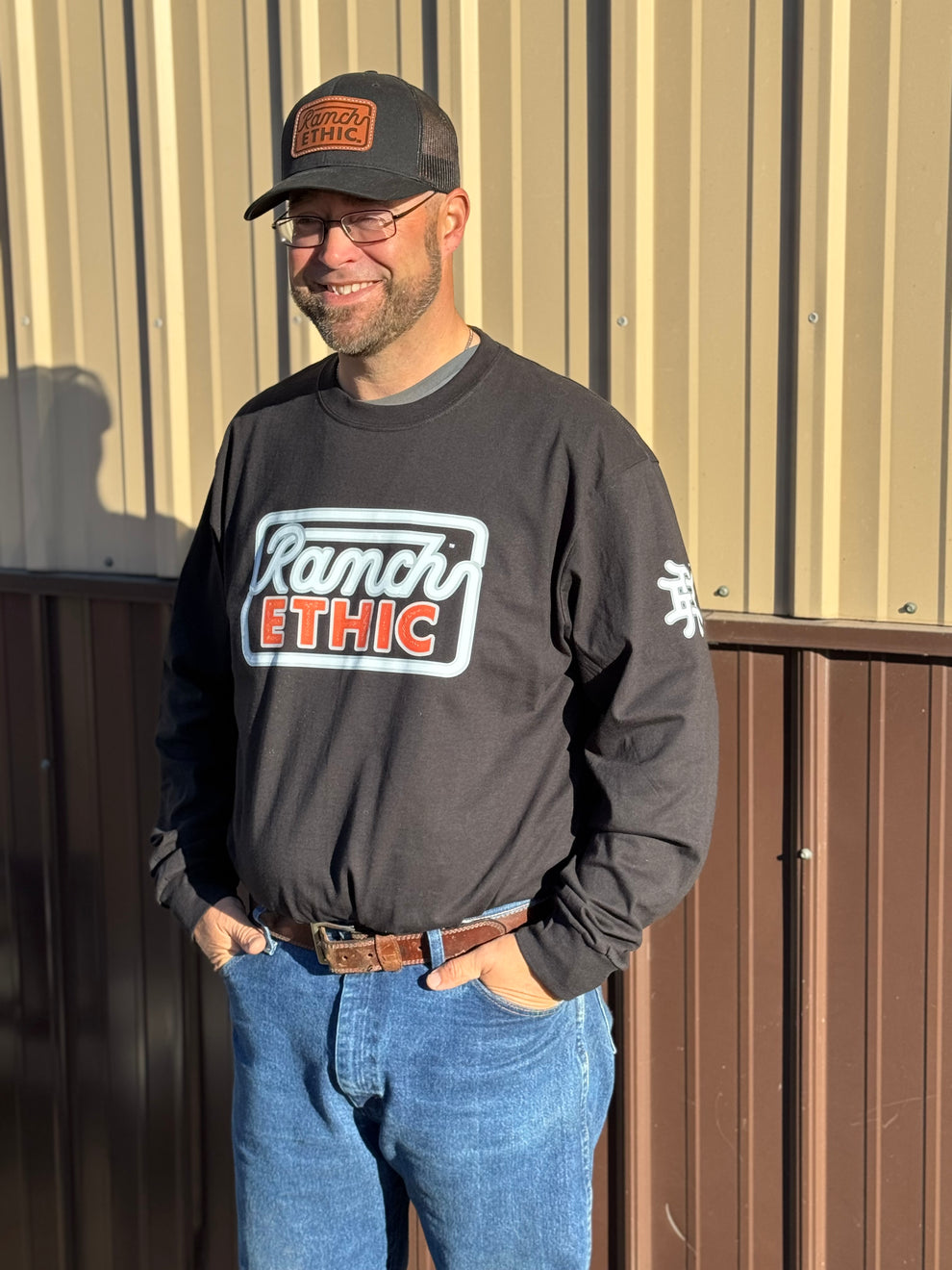 Black Logo Long Sleeve – Ranch Ethic