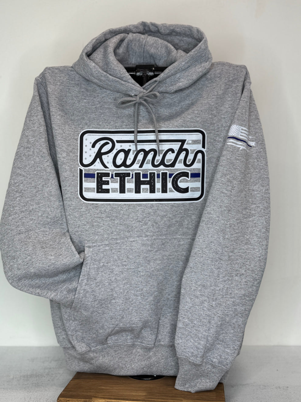 Blue Line Logo Hoodie – Ranch Ethic